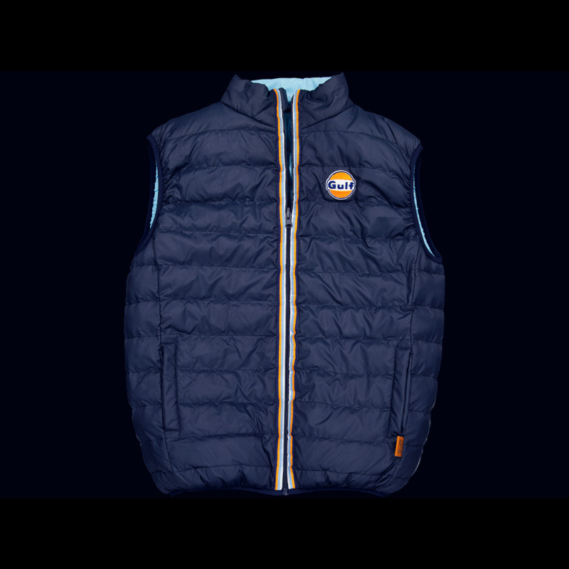 Gulf Jacket Reversible sleeveless padded sky blue / navy blue ...