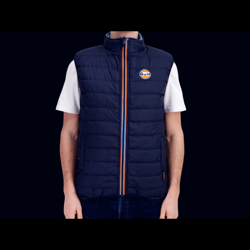 Gulf Jacket Reversible sleeveless padded sky blue / navy blue ...