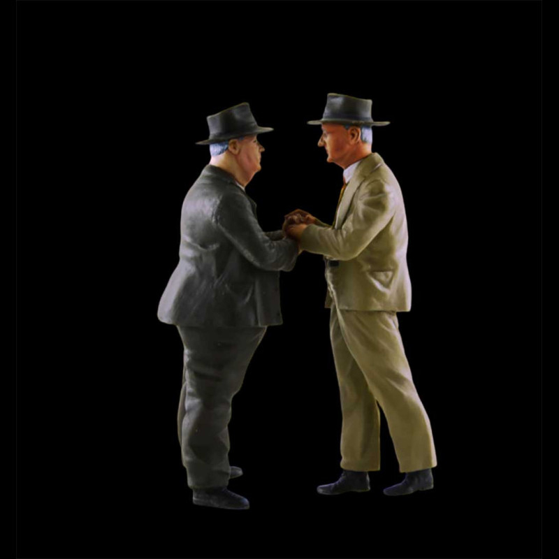 Set of 2 Figurines Enzo Ferrari / Alfred Neubauer Diorama 1/18 Le Mans ...