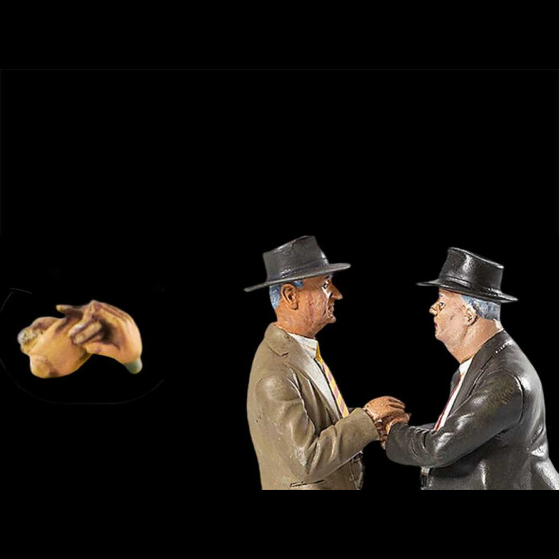 Set of 2 Figurines Enzo Ferrari / Alfred Neubauer Diorama 1/18 Le Mans ...