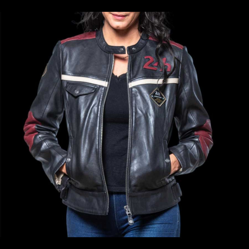 Veste Cuir 24h Le Mans Noir Stacie 27479-3046 - femme