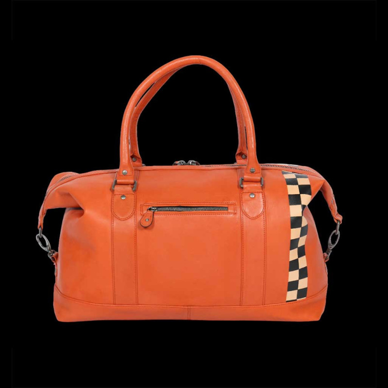 24h Le Mans Big Leather Bag Weekender 48H Orange Andy 27466-2090