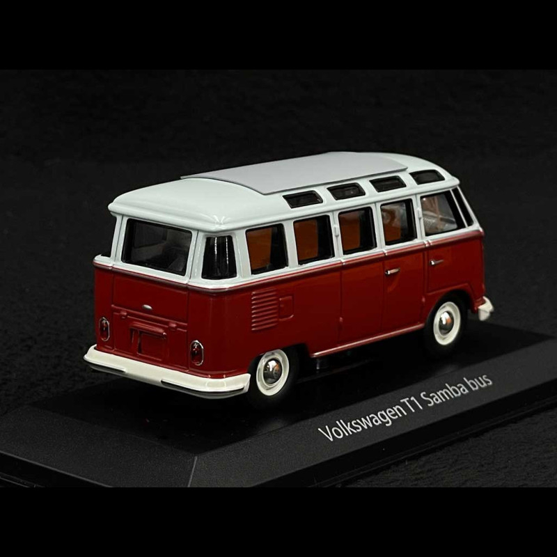 Volkswagen Transporter T1 Samba Minibus 1961 Red / Grey 1/43 Minichamps ...