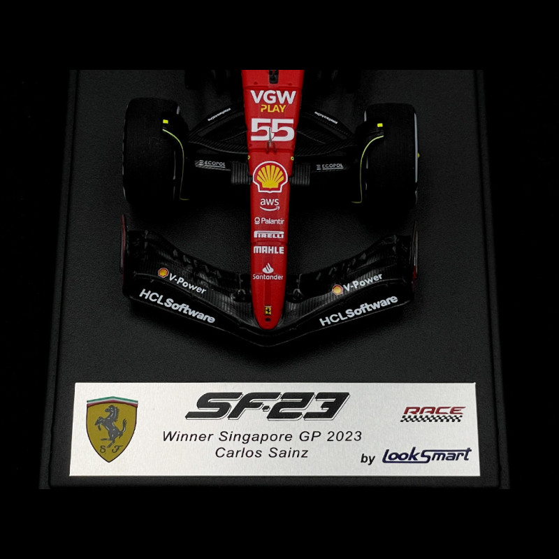 Carlos Sainz Jr Ferrari SF23 n° 55 Winner GP Singapore 2023 F1 1/43 ...