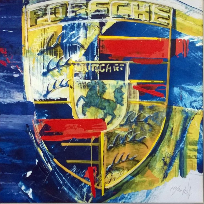 Porsche crest in colour Uli Hack 50 x 50