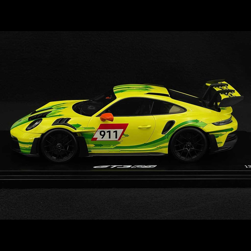 Porsche 911 GT3 RS Type 992 Grello 2023 Yellow / Green 1/18 Spark ...