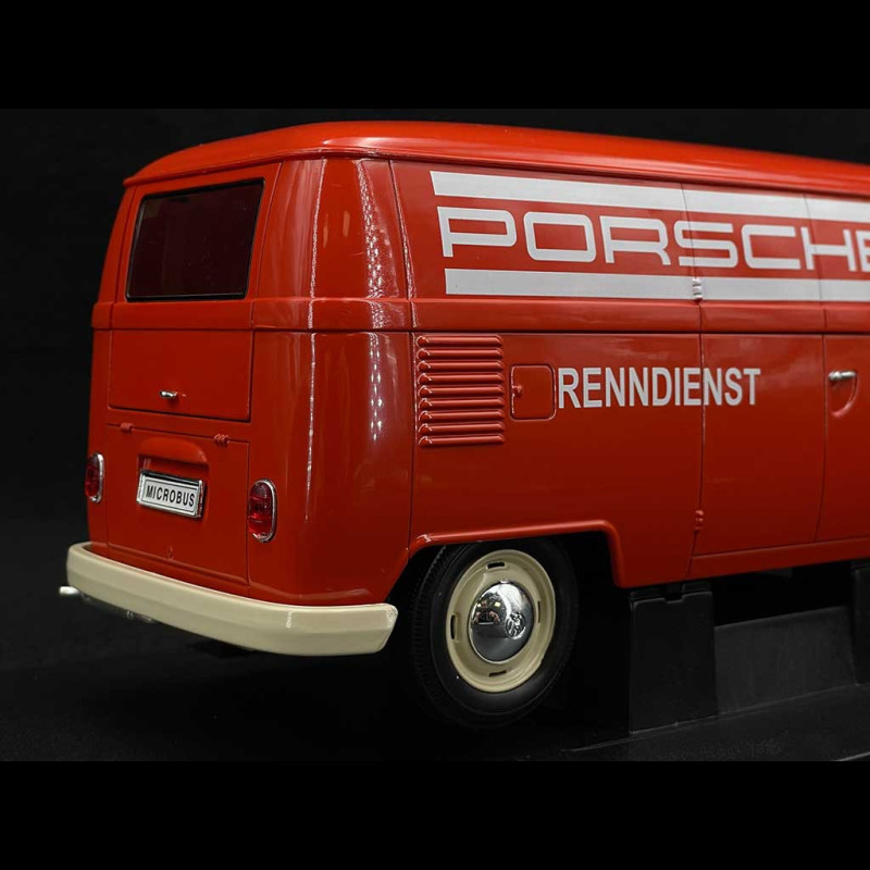 Volkswagen Bulli T1 "Porsche Renndienst" 1963 Rot 1/18 Welly 18053TDA