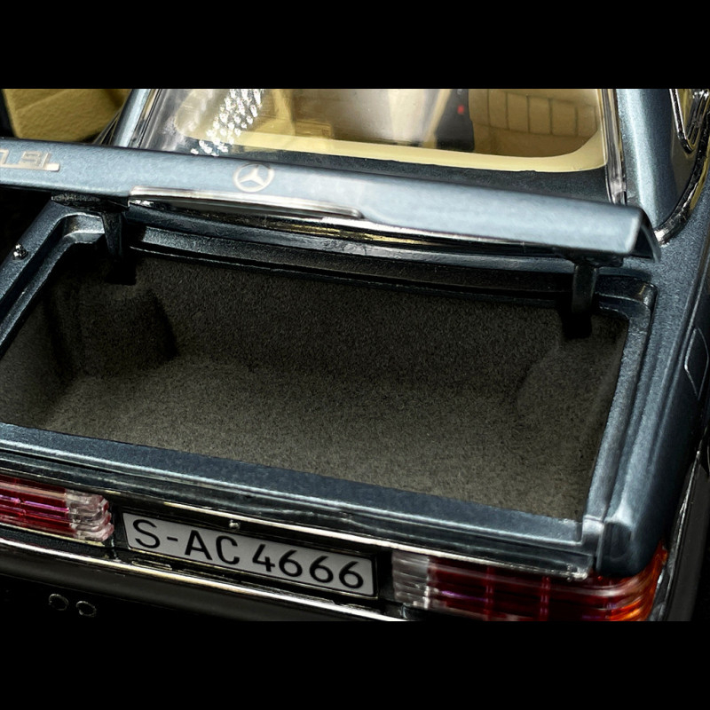 Mercedes-Benz 350 SL R107 Hardtop 1977 Light Blue Metallic 1/18 Sunstar ...