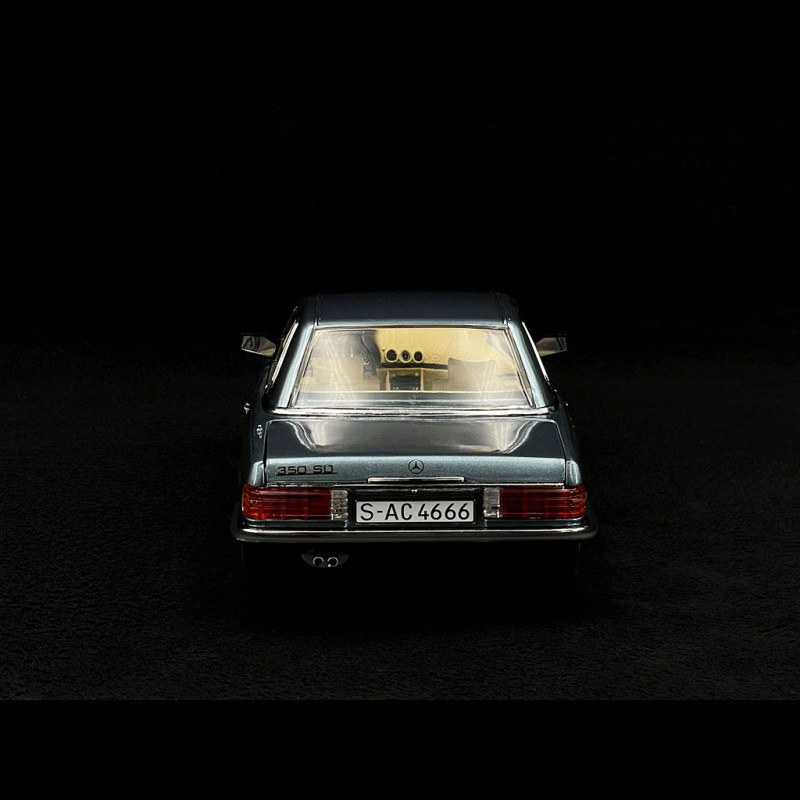 Mercedes-Benz 350 SL R107 Hardtop 1977 Light Blue Metallic 1/18 Sunstar ...