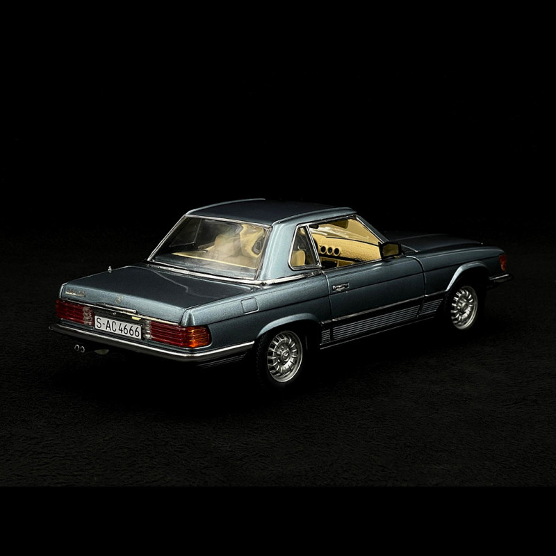 Mercedes-Benz 350 SL R107 Hardtop 1977 Hellblau Metallic 1/18 Sunstar 4666
