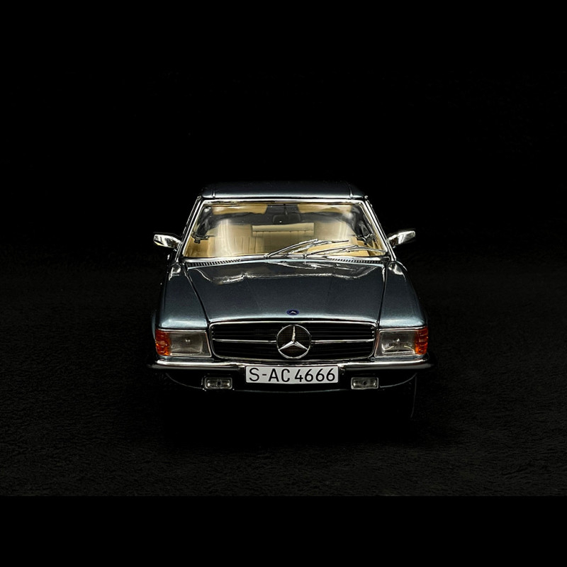 Mercedes-Benz 350 SL R107 Hardtop 1977 Light Blue Metallic 1/18 Sunstar ...