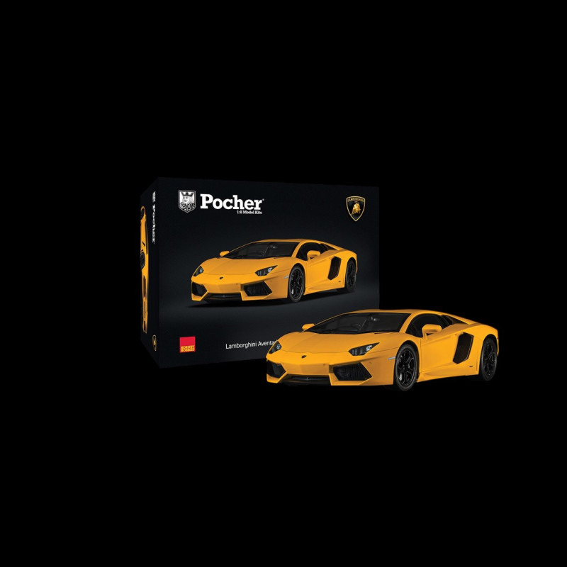 Maquette Lamborghini Aventador LP700-4 1/8 Jaune Giallo Orion Pocher HK119