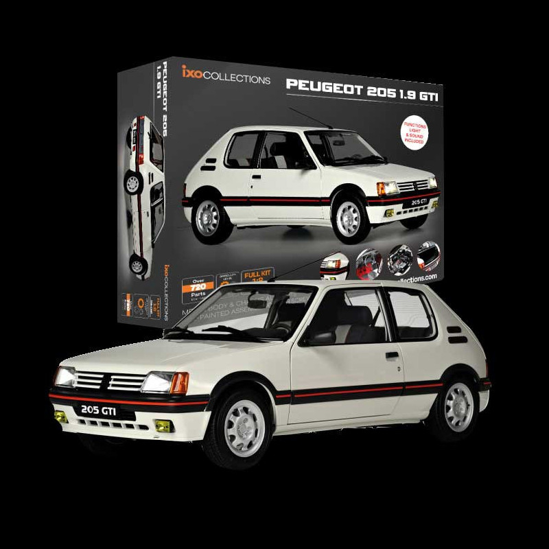 Kit Peugeot 205 GTI 1.9 1985 Weiß 1/8 Bausatz Ixo Models