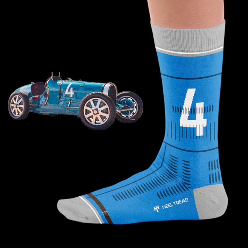 Inspiration Bugatti 35 B Sportcar Museu socks Blue / Grey - unisex ...