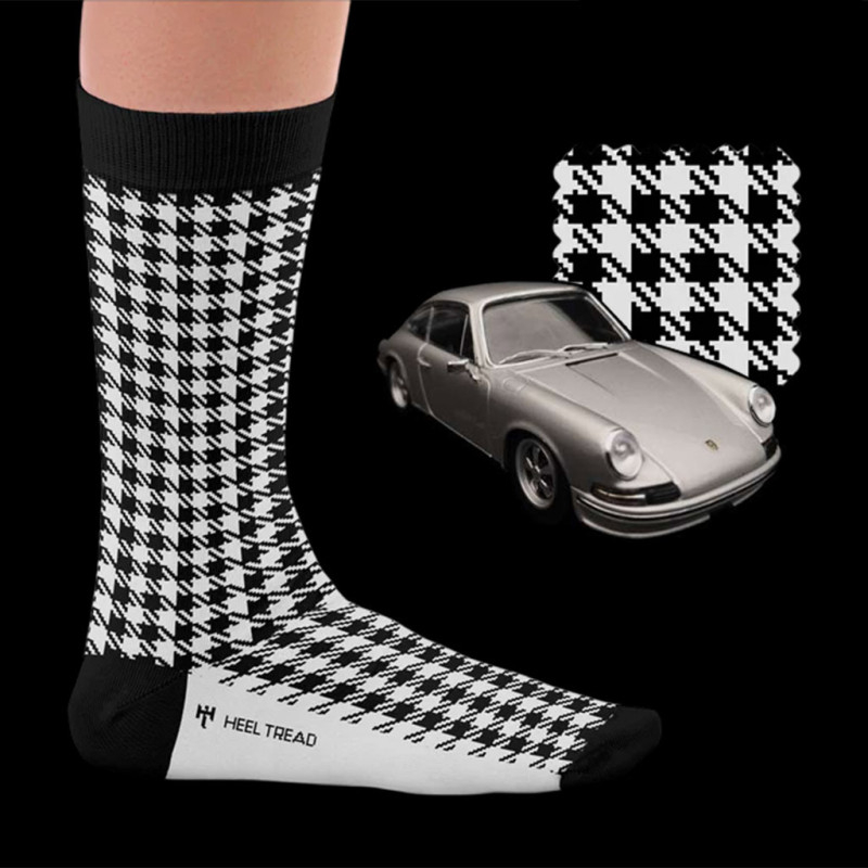Inspiration Porsche Pepita Recaro Heritage socks Black / White - unisex ...