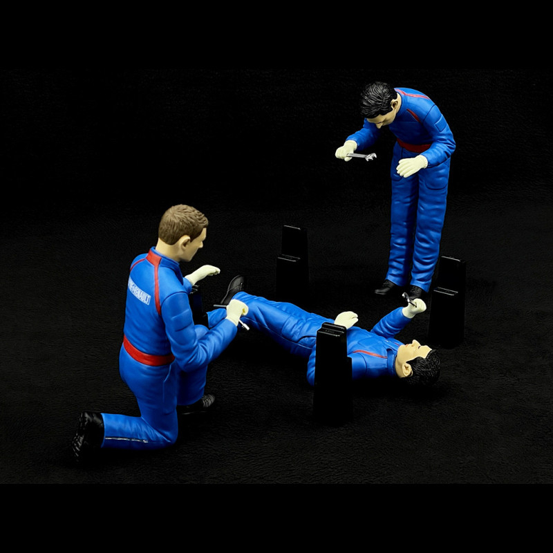 Trio Figurines Mécaniciens Renault - Alpine Diorama 1/8 Ixo