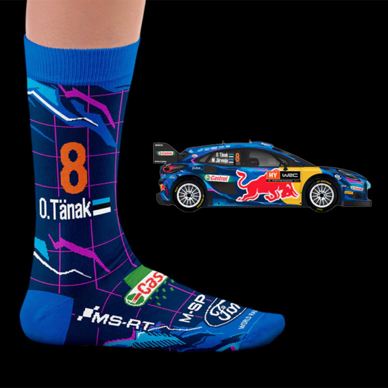 Inspiration Ford Puma Rally1 Ott Tänak M-Sport socks Blue / Purple ...