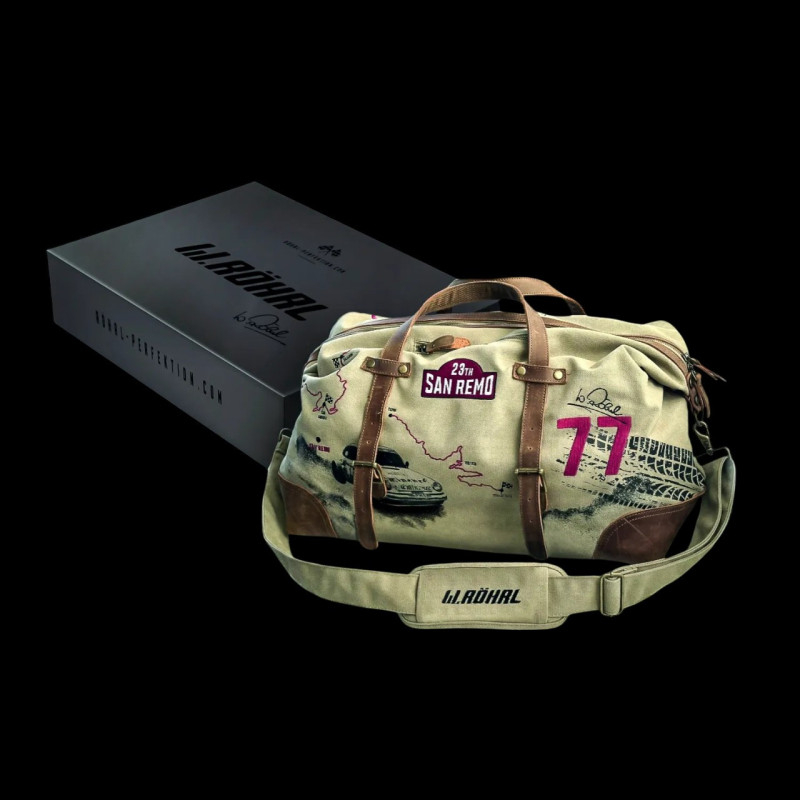 Walter Röhrl Reisetasche Porsche 911 n° 1 San Remo 1981 Weekender Beige