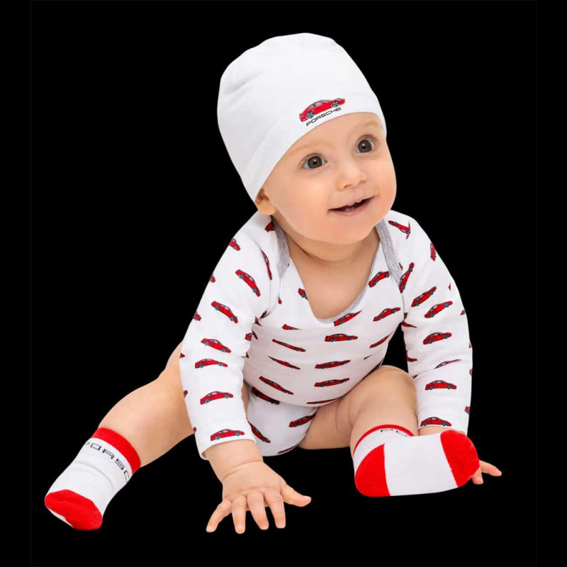 Porsche Baby Strampler Set Essential Weiß / Rot WAP2000020RESS
