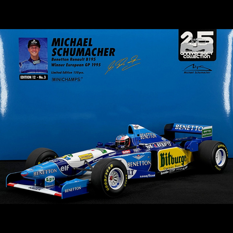 Michael Schumacher Benetton Renault B195 n° 1 Vainqueur GP Europe 1995 F1 1/12 Minichamps 517952101