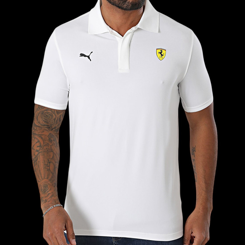 Polo Ferrari F1 Team Leclerc Hamilton Puma Blanc 630185-04 - Mixte