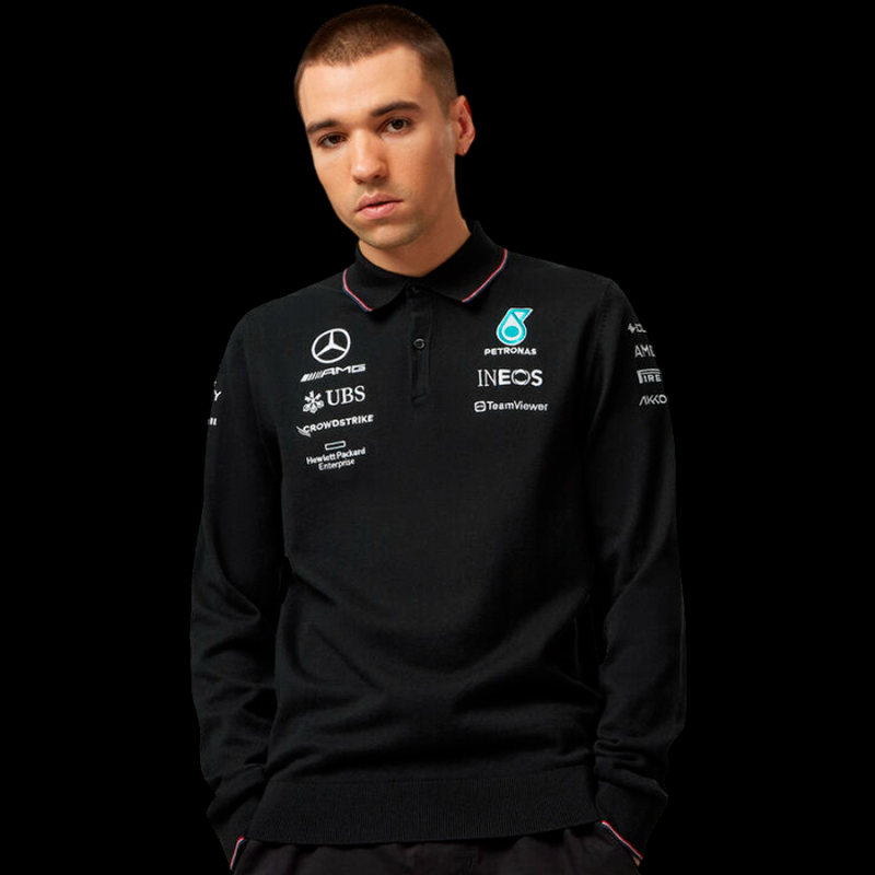 Mercedes polo Low Price F1 Russel / Antonelli long-sleeved Puma Black ...