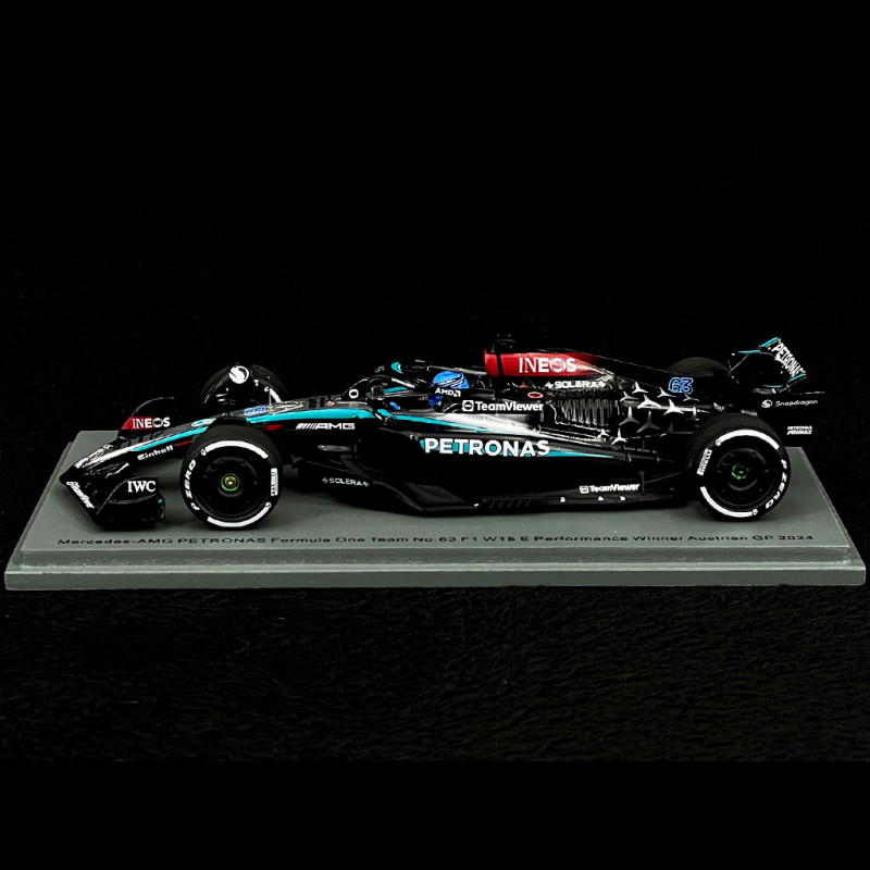 George Russell Mercedes-AMG W15E n° 63 Vainqueur GP Autriche 2024 F1 1/ ...