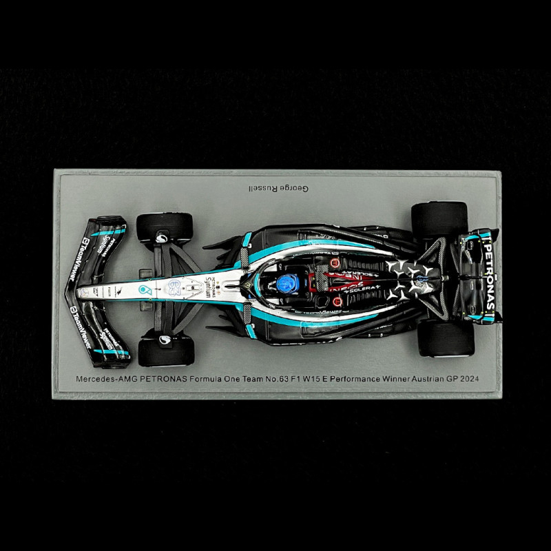 George Russell Mercedes-AMG W15E n° 63 Vainqueur GP Autriche 2024 F1 1/ ...