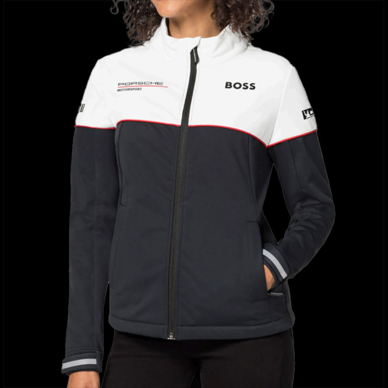 Porsche Jacke Motorsport BOSS / Hugo BOSS Softshell Schwarz / Weiß WAP4360P0MS WAP4360P0MS ...