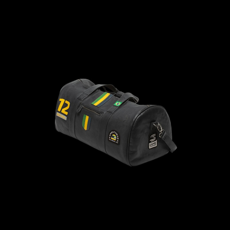 Large Ayrton Senna Leather Bag Sao Paulo Weekender 48h Navy Blue 27552-1000