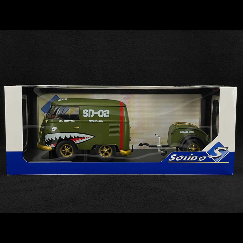 Volkswagen Transporter T1 Kool Kombi Army Fighter 1950 Green 1/18 ...