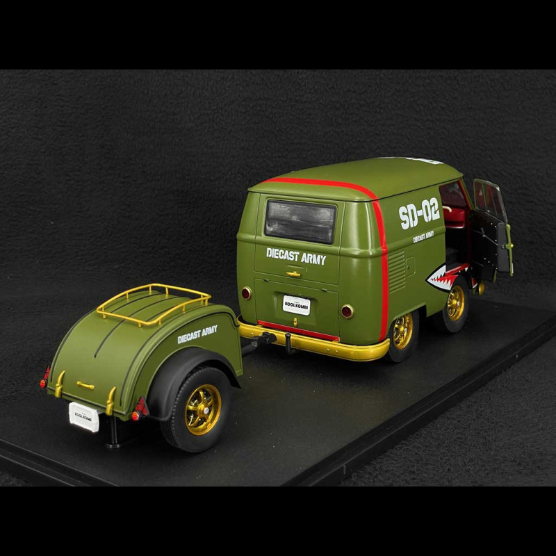 Volkswagen Transporter T1 Kool Kombi Army Fighter 1950 Green 1/18 ...