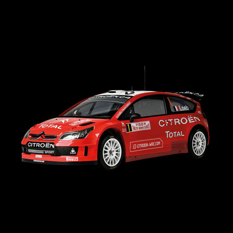 Citroën ASSEMBLED Kit C4 WRC n° 1 Winner Rallye Monte-Carlo 2008 Loeb 1/8 Ixo Models