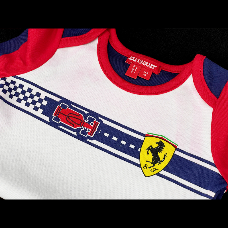 Ferrari Baby Romper Set F1 Team Leclerc / Hamilton Blanc Red 42592