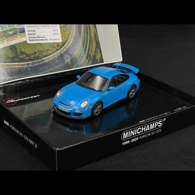 Porsche 911 GT3 Type 997 2009 Test Nürburgring Miami Blue 1/43 ...