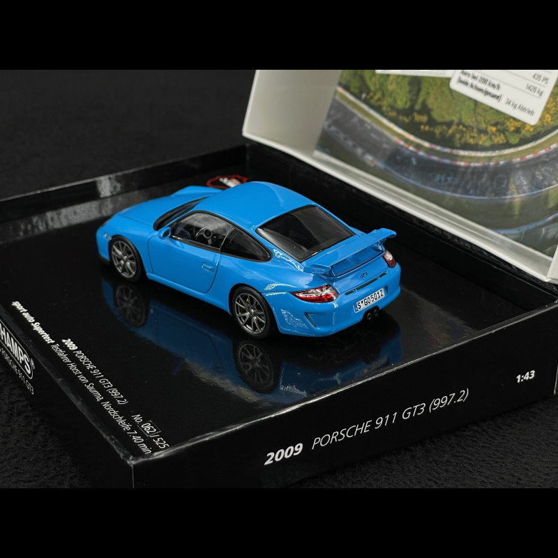 Porsche 911 GT3 Type 997 2009 Test Nürburgring Miami Blue 1/43 ...