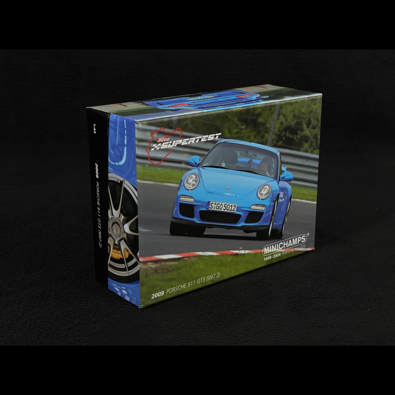 Porsche 911 GT3 Type 997 2009 Test Nürburgring Miami Blue 1/43 ...