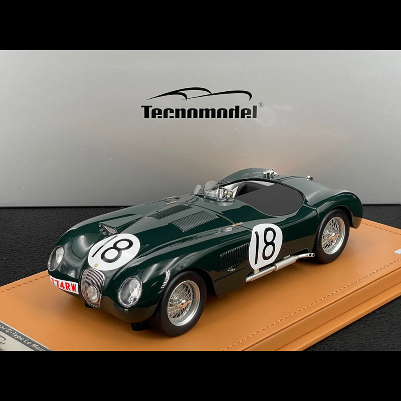 Jaguar Type C Spider n° 18 Winner 24h Le Mans 1953 1/18 Tecnomodel TM18-290B