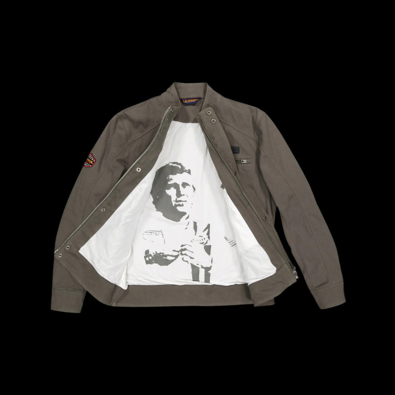 24h Le Mans Jacke Steve McQueen Canvas Motor Olivgrün SQ251KS501-324
