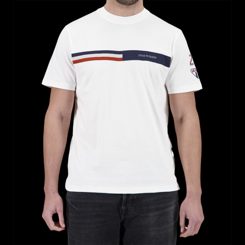 Steve McQueen T-shirt 24h Le Mans Racing White SQ251TSM01-000 - men