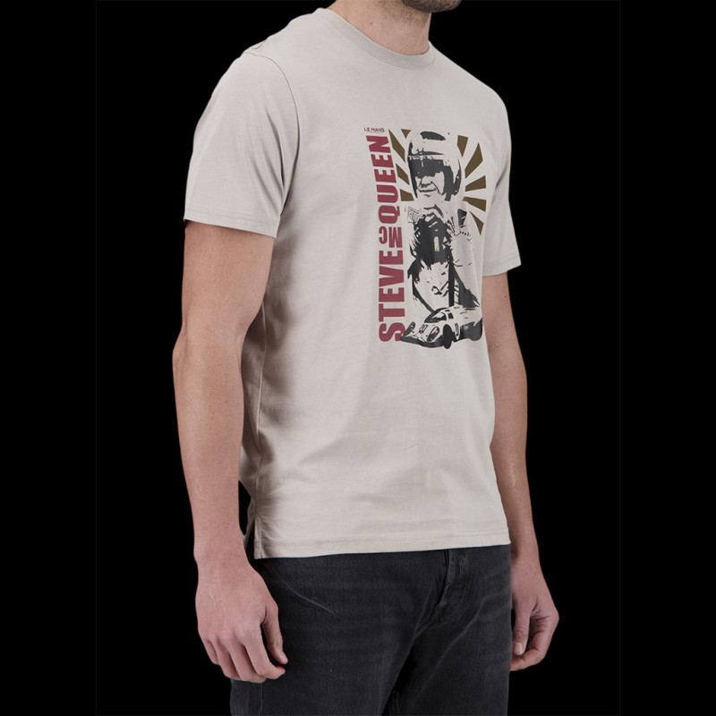Steve McQueen T-shirt 24h Le Mans 917K Poster Beige SQ251TSM03-103 - men