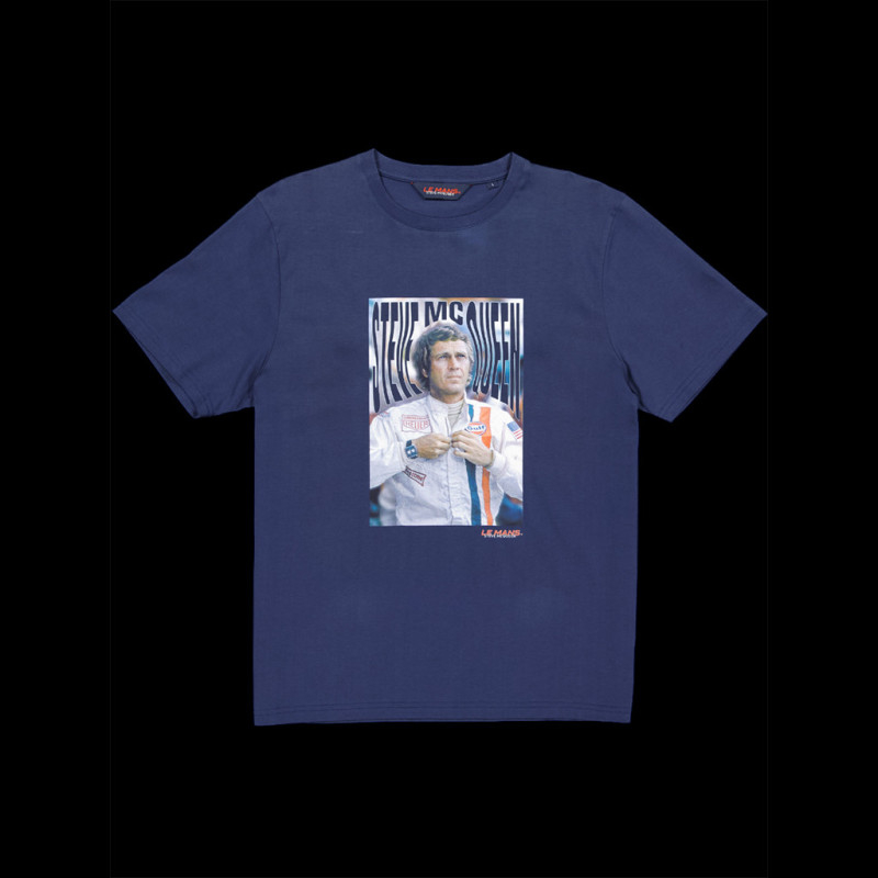 Steve McQueen T-shirt 24h Le Mans Navy Blue SQ251TSM04-100 - men