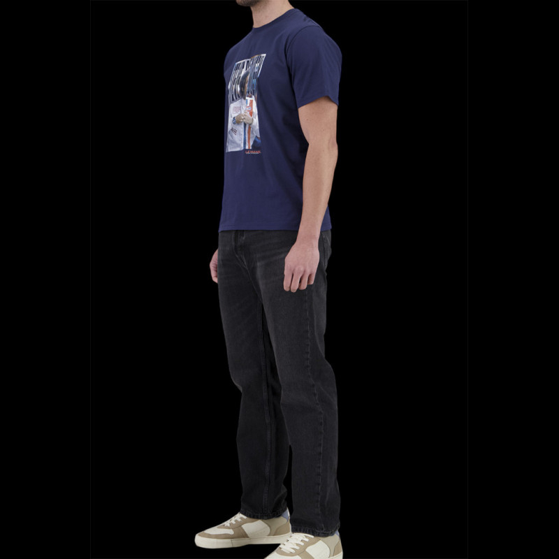 Steve McQueen T-shirt 24h Le Mans Navy Blue SQ251TSM04-100 - men