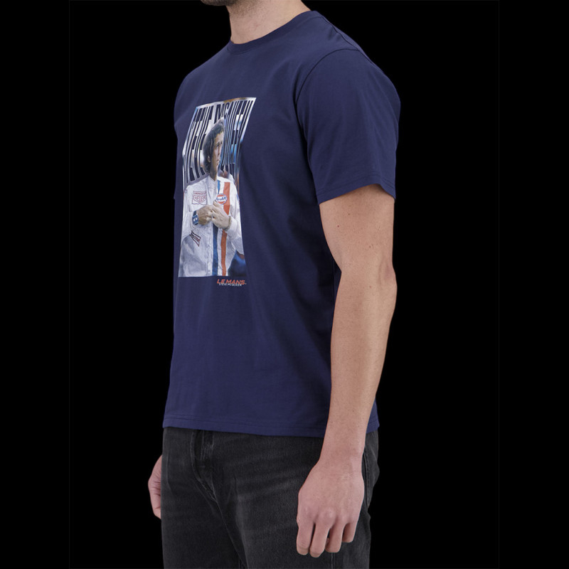 Steve McQueen T-shirt 24h Le Mans Navy Blue SQ251TSM04-100 - men