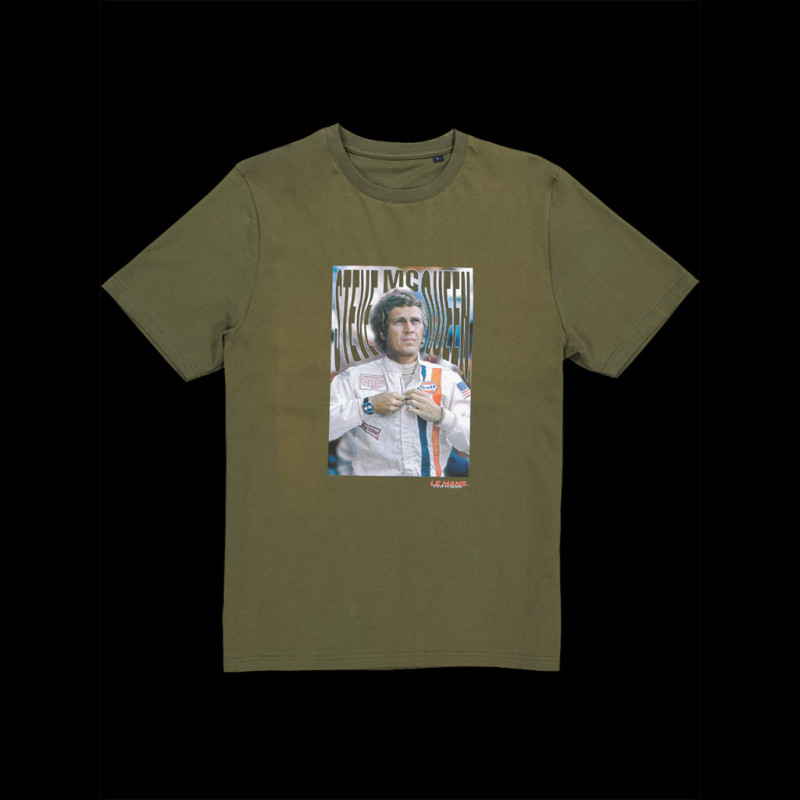Steve McQueen T-shirt 24h Le Mans Olive Green SQ251TSM04-324 - men