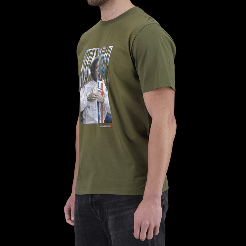 Steve McQueen T-Shirt 24h Le Mans Olivgrün SQ251TSM04-324 - herren
