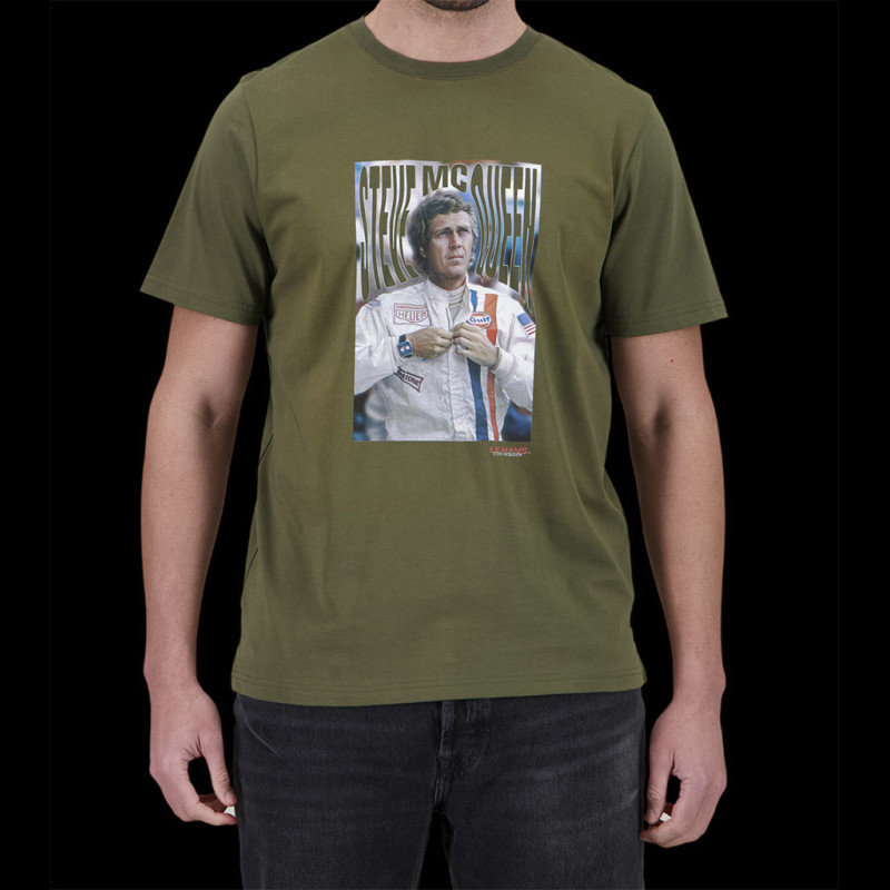 Steve McQueen T-shirt 24h Le Mans Olive Green SQ251TSM04-324 - men