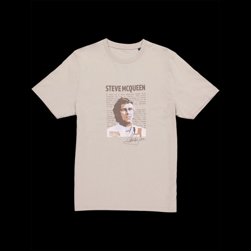 Steve McQueen T-shirt 24h Le Mans Movie Beige SQ251TSM05-103 - men