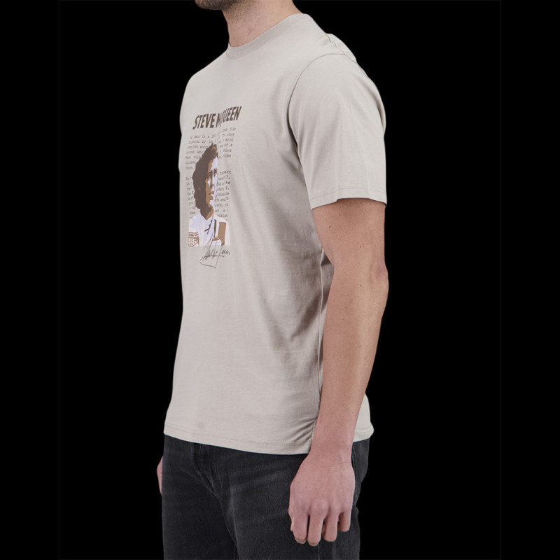 Steve McQueen T-shirt 24h Le Mans Movie Beige SQ251TSM05-103 - men