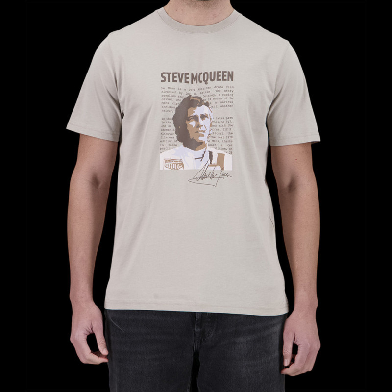 Steve McQueen T-shirt 24h Le Mans Movie Beige SQ251TSM05-103 - men